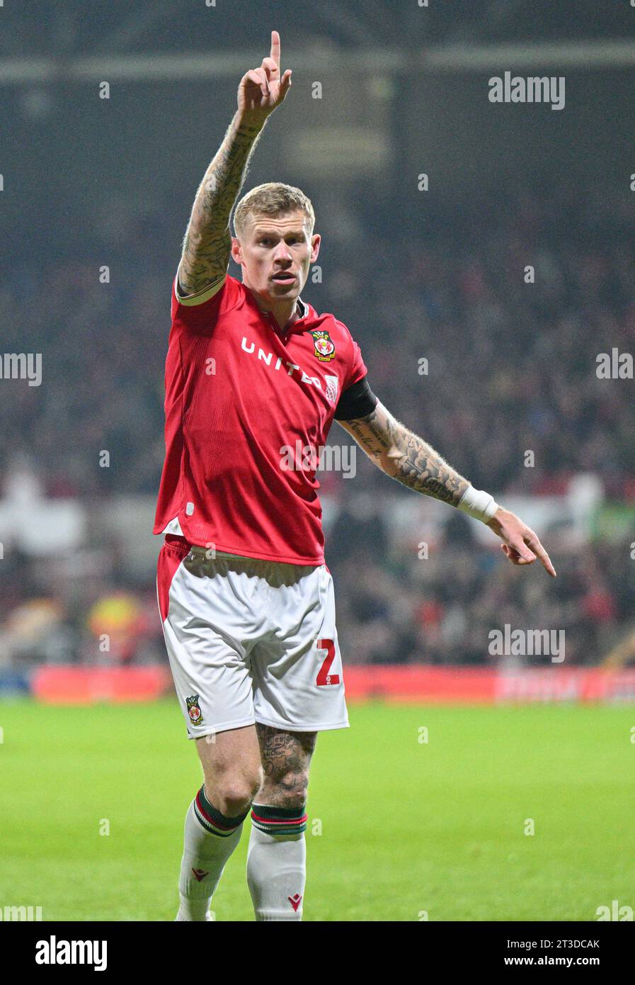James McClean 23# of Wrexham Association Football Club, during the Sky ...