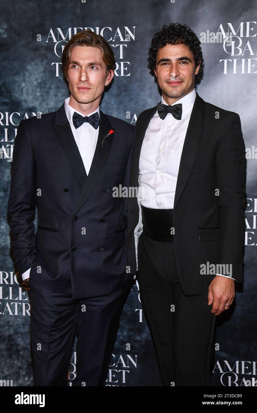 New York, USA. 24th Oct, 2023. Harrison Ball and Zac Posen walking on ...