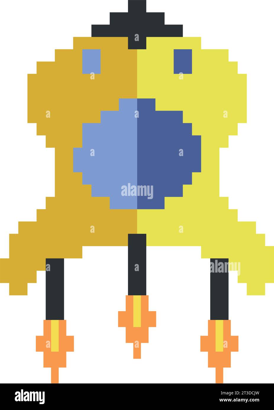 battle ship pixels yellow vector isolated Stock Vector Image & Art - Alamy