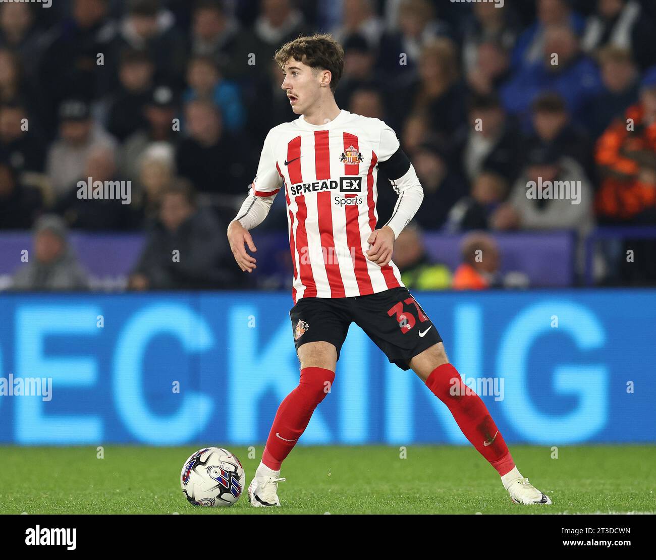 Leicester, UK. 24th Oct, 2023. Trai Hume of Sunderland during the Sky ...