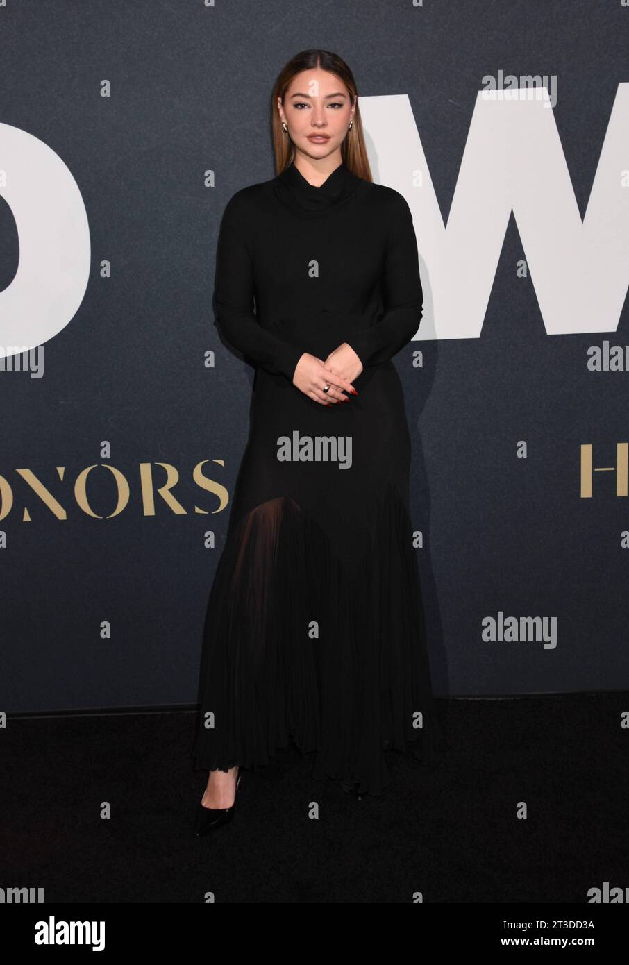 NEW YORK, NY - OCTOBER 24: Madelyn Cline at the 2023 WWD Honors at Cipriani South Street in New ...
