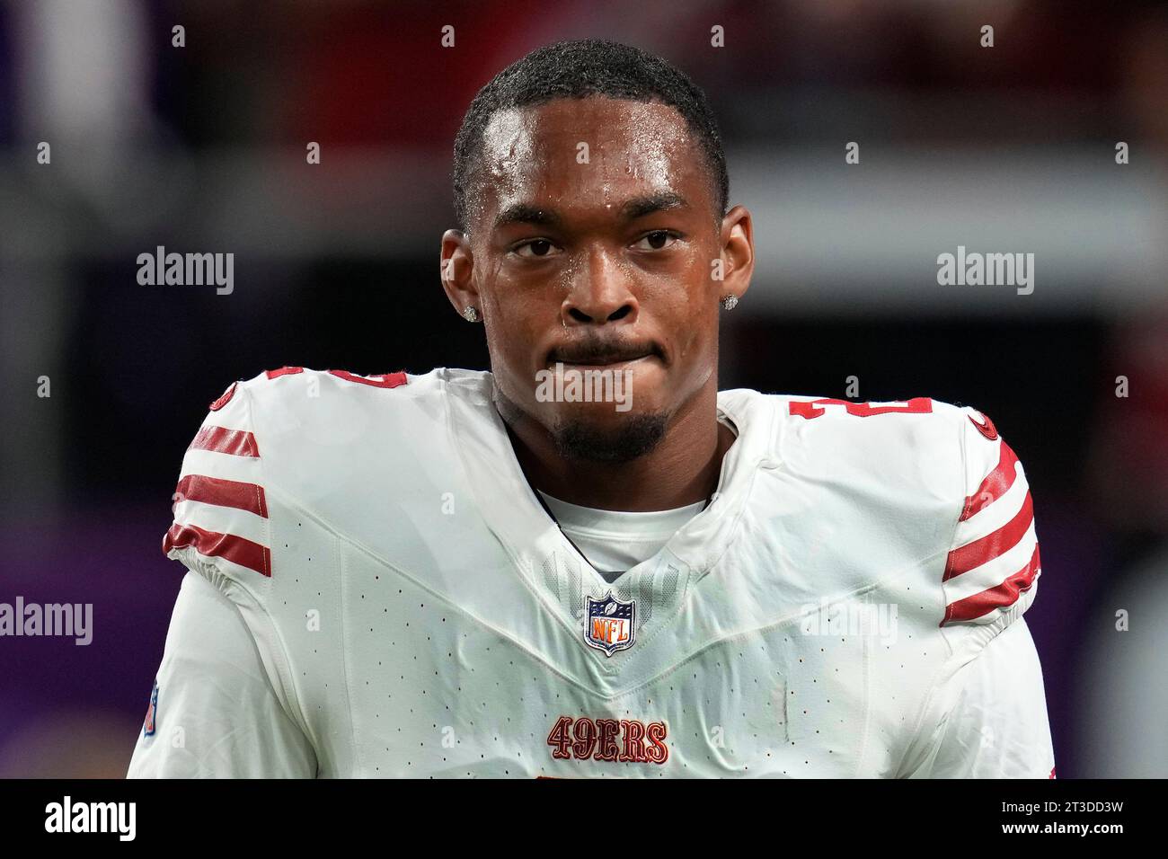 San Francisco 49ers cornerback Deommodore Lenoir looks on before an NFL ...