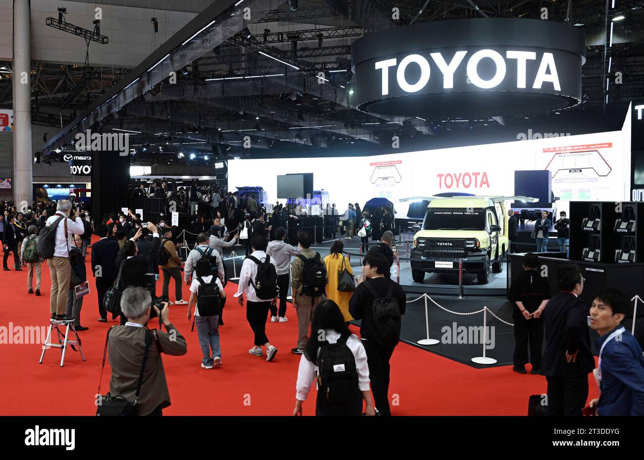 The Japan Mobility Show 2023 is opened to media in Tokyo on Oct. 25 ...
