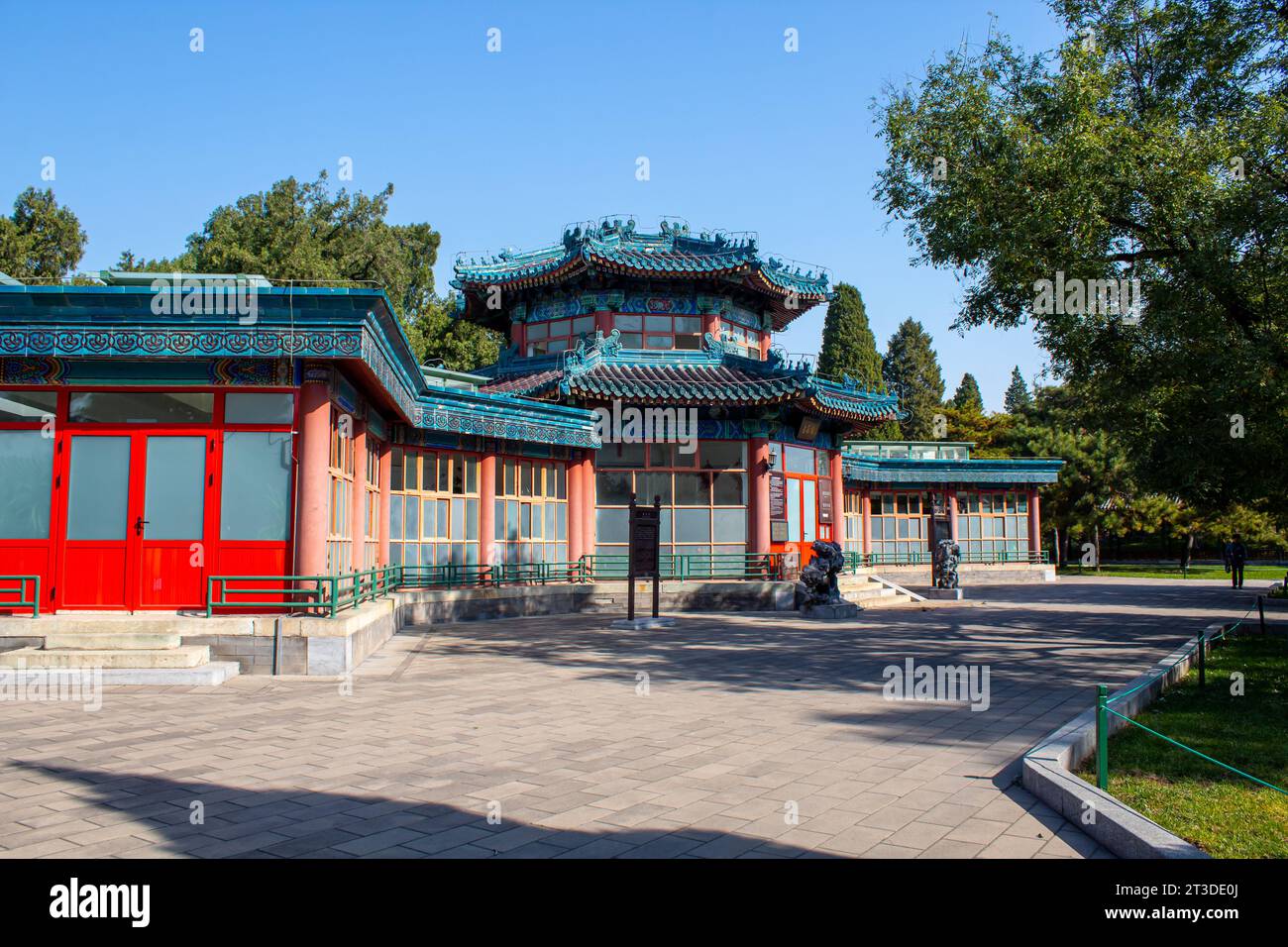 The ancient pavilions with blue roofs at Beijing Forbidden city ...