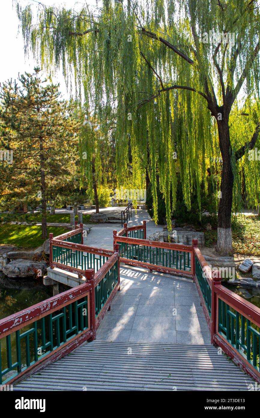 The path in the park around Beijing's Forbidden City, China. UNESCO ...