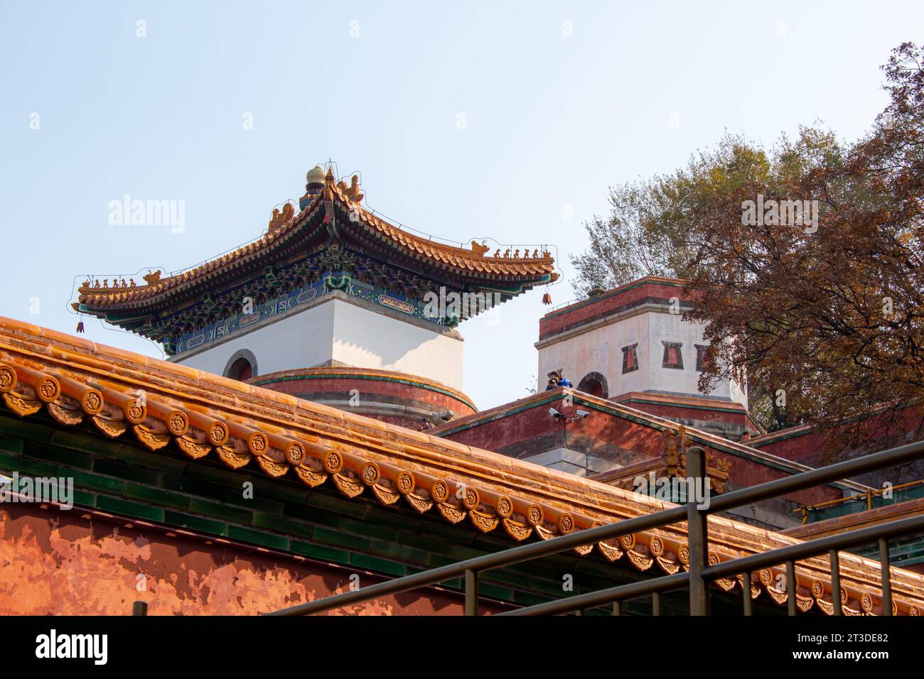 Cultural landscape of the Summer Palace in Beijing, China. Close up on ...