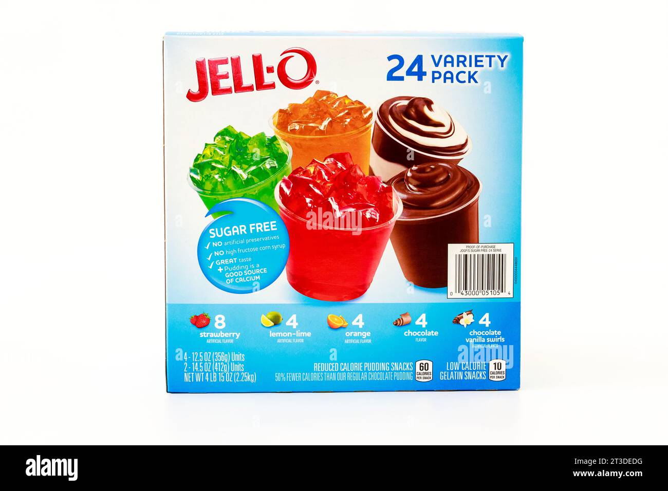 Gelatin snacks in plastic cups made from Jello-O gelatin Stock Photo ...