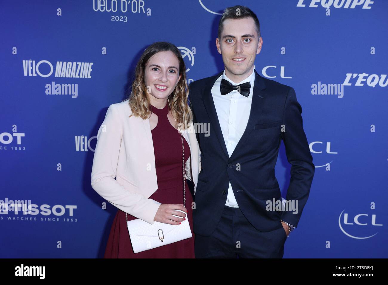Paris, France on October 24, 2023. Juliette Labous and Clement Berthet ...