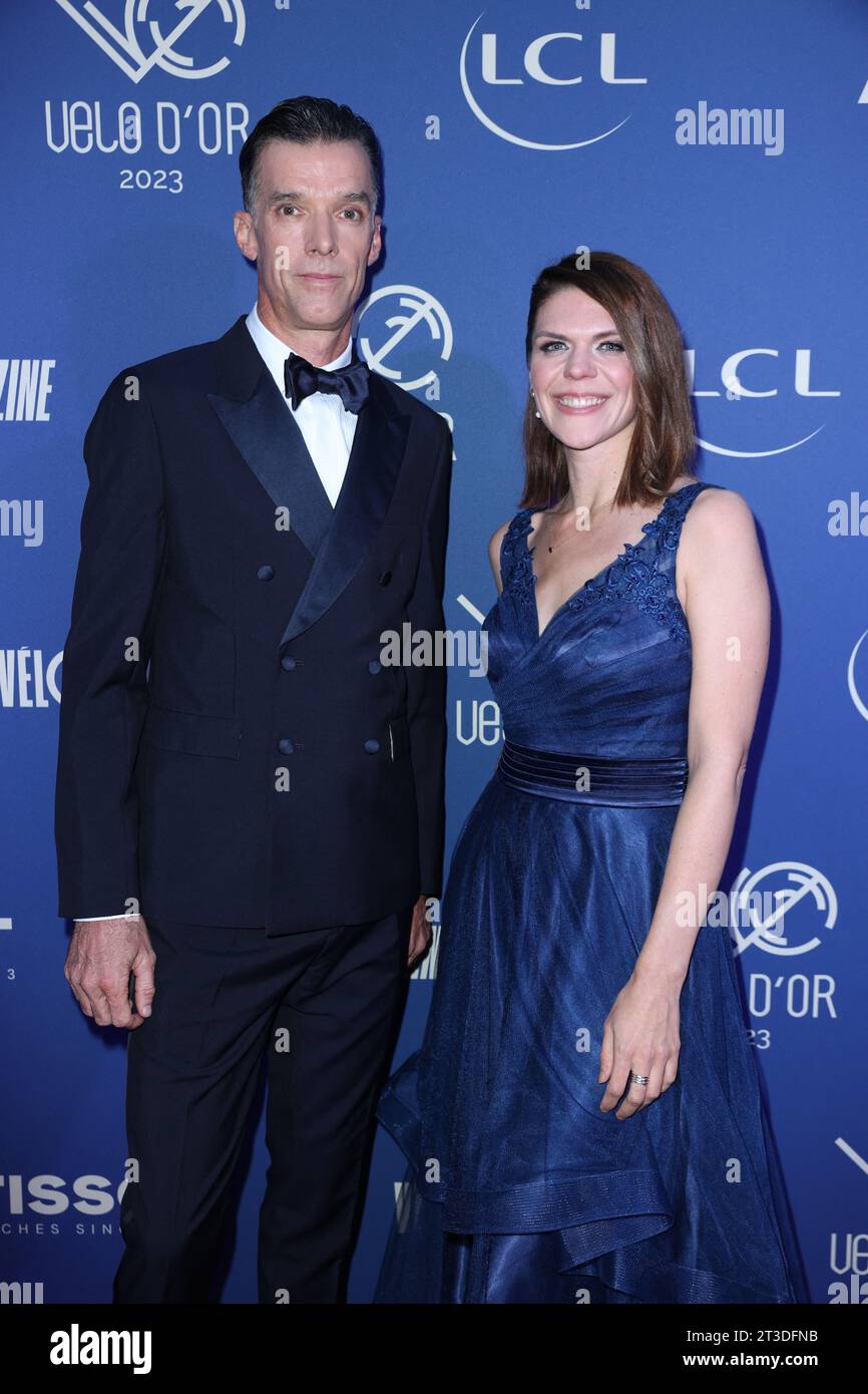Paris, France on October 24, 2023. David Millar and Claire Bricogne ...