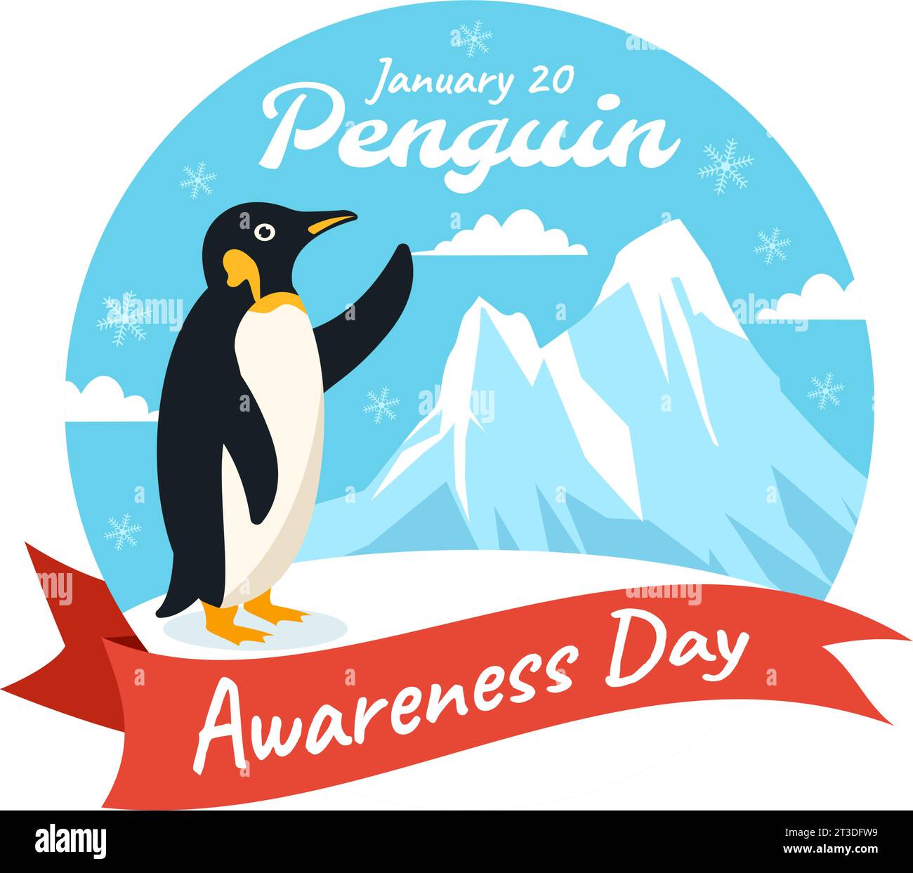 Penguin Awareness Day Vector Illustration on 20 January with Penguins ...