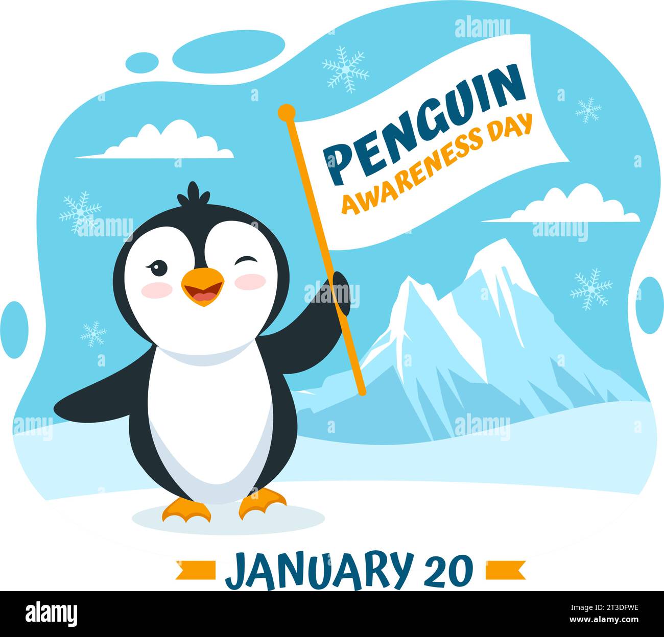 Penguins in their natural environment Stock Vector Images - Alamy
