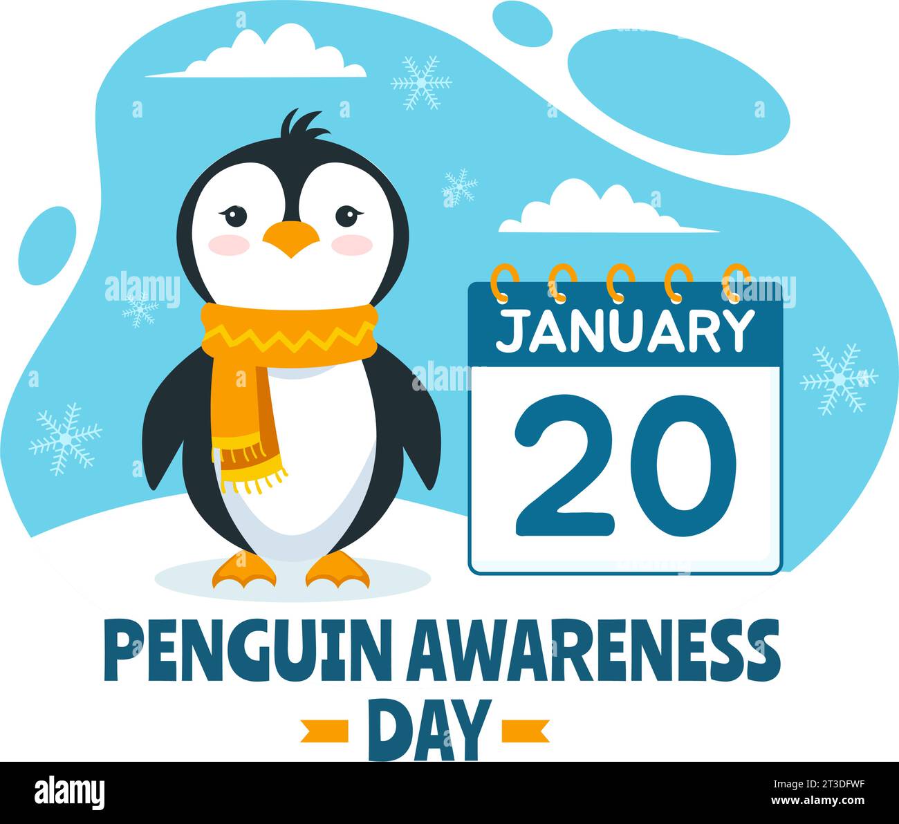 Penguin Awareness Day Vector Illustration on 20 January with Penguins ...