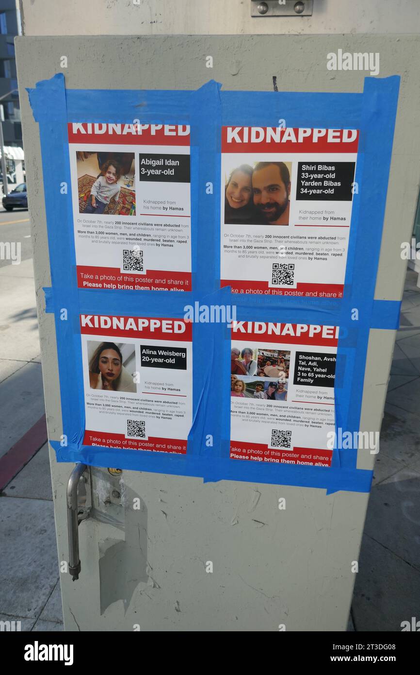 Los Angeles, California, USA 17th October 2023 Kidnapped Israeli ...