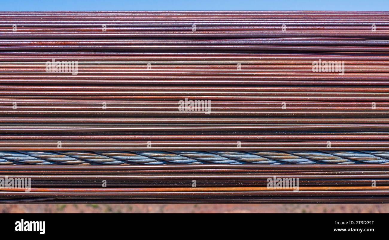 Cables supporting Royal Gorge Suspension Bridge in Colorado. This ...