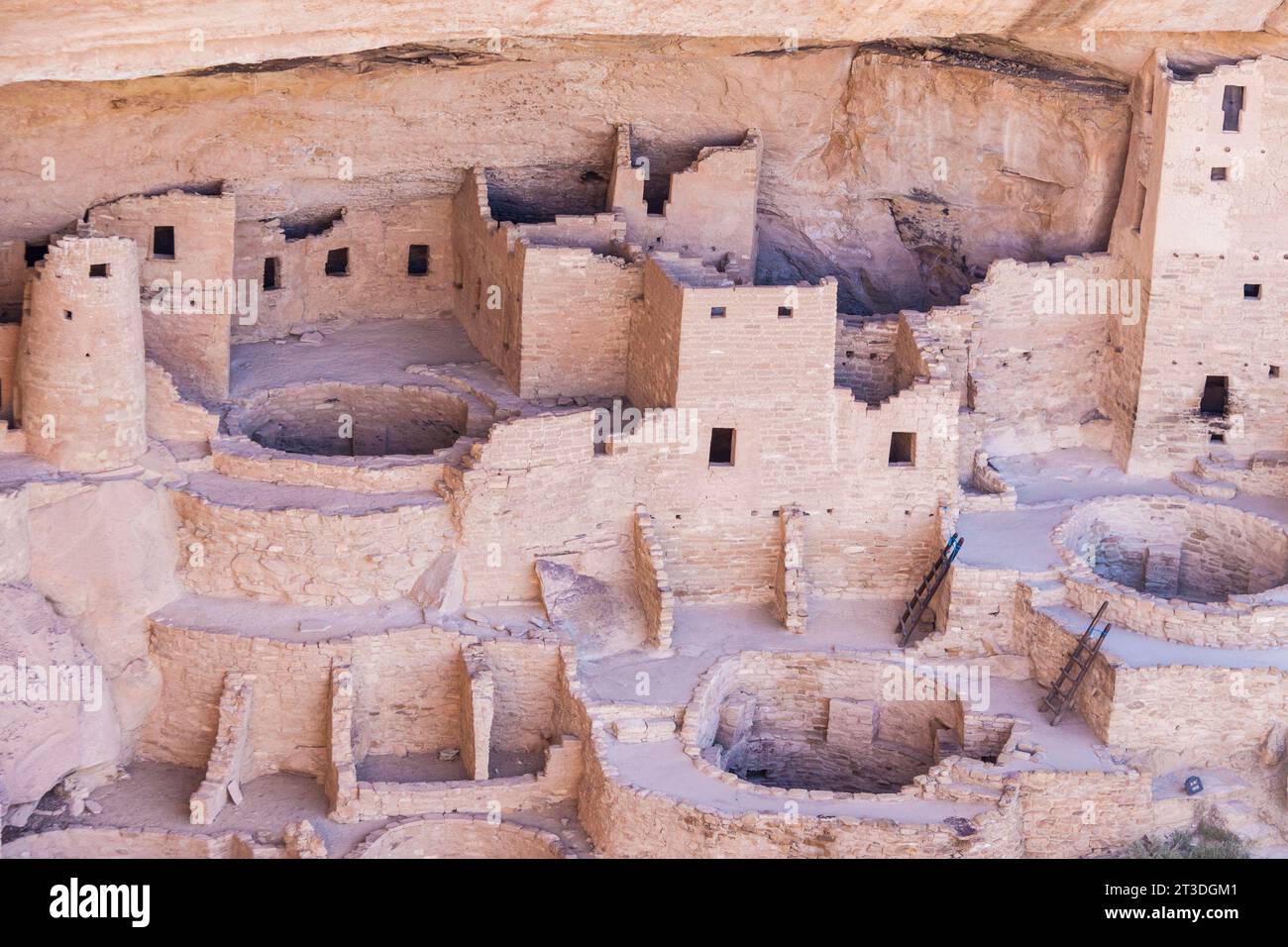 Ancient cliff dwellings in Mesa Verde National Park in Colorado date ...