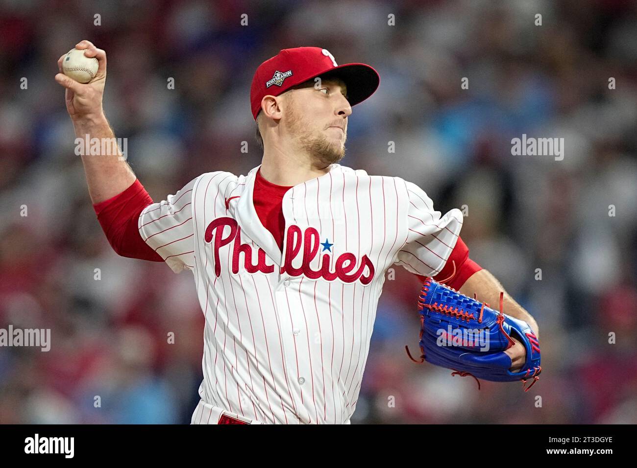 Philadelphia Phillies relief pitcher Jeff Hoffman throws against the Arizona Diamondbacks during ...