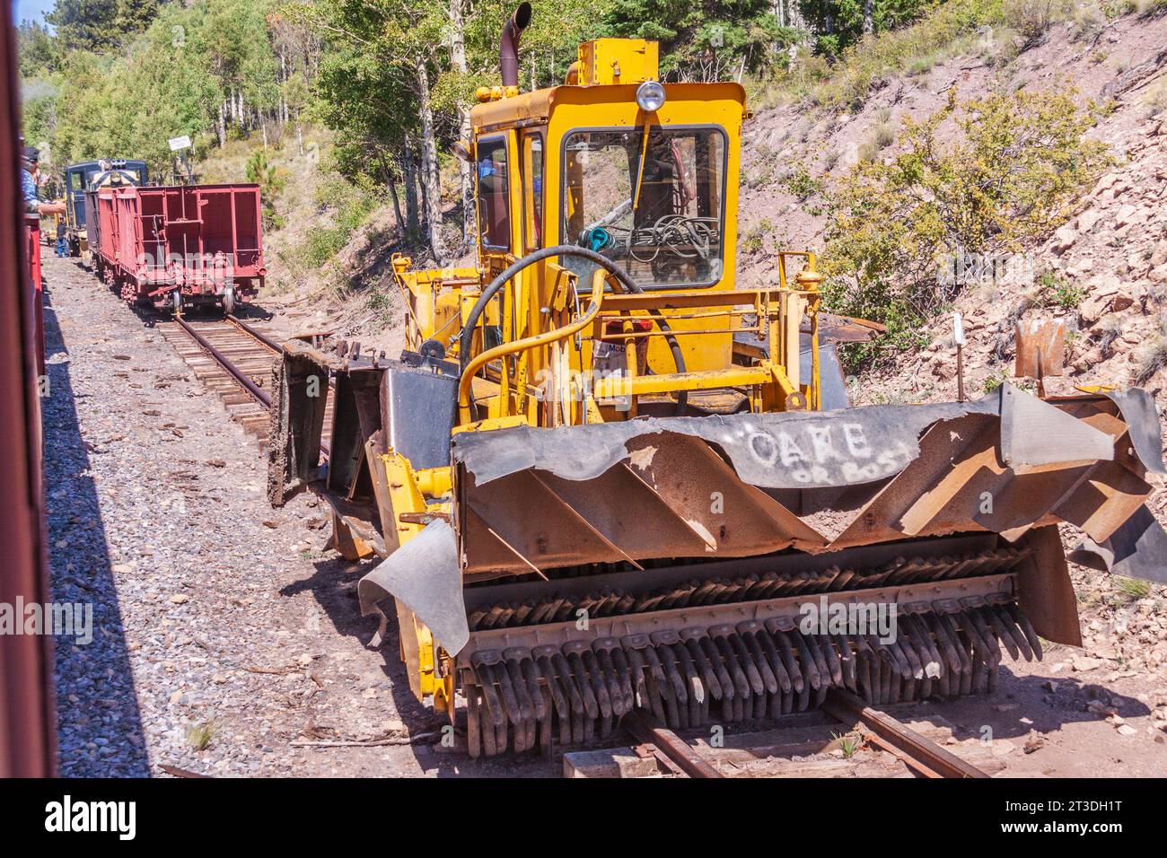 Cumbres and Toltec Narrow Gauge train, with coal-fired steam engine ...