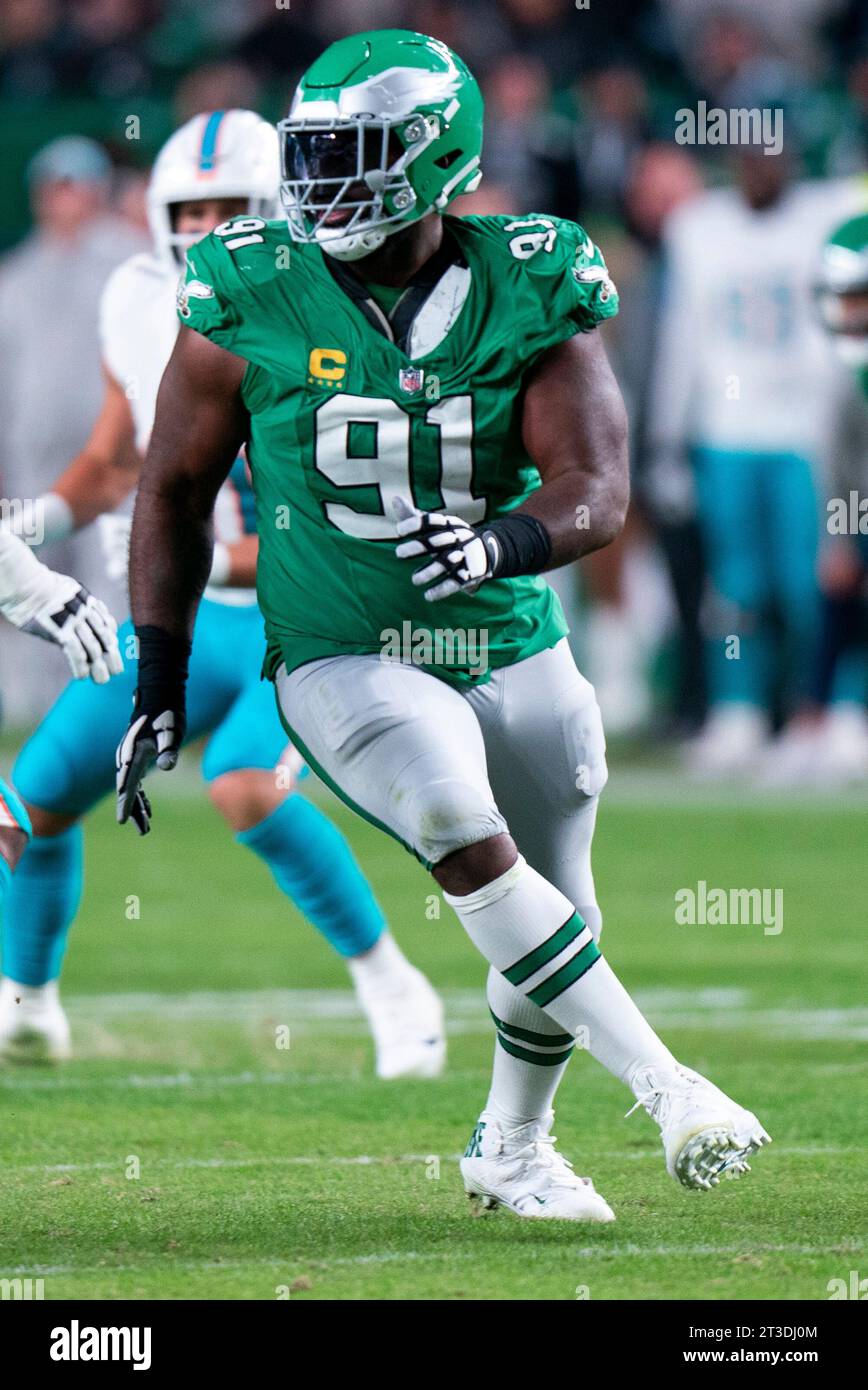 Philadelphia Eagles defensive tackle Fletcher Cox (91) in action during ...