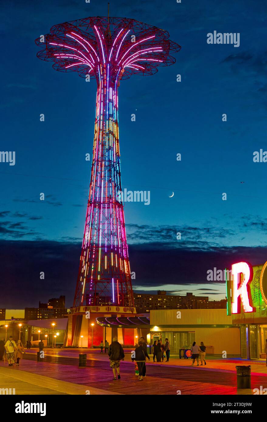 Parachutes long gone, the Parachute Jump tower still dominates the ...