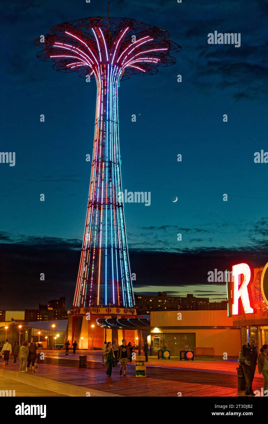 Parachutes long gone, the Parachute Jump tower still dominates the ...