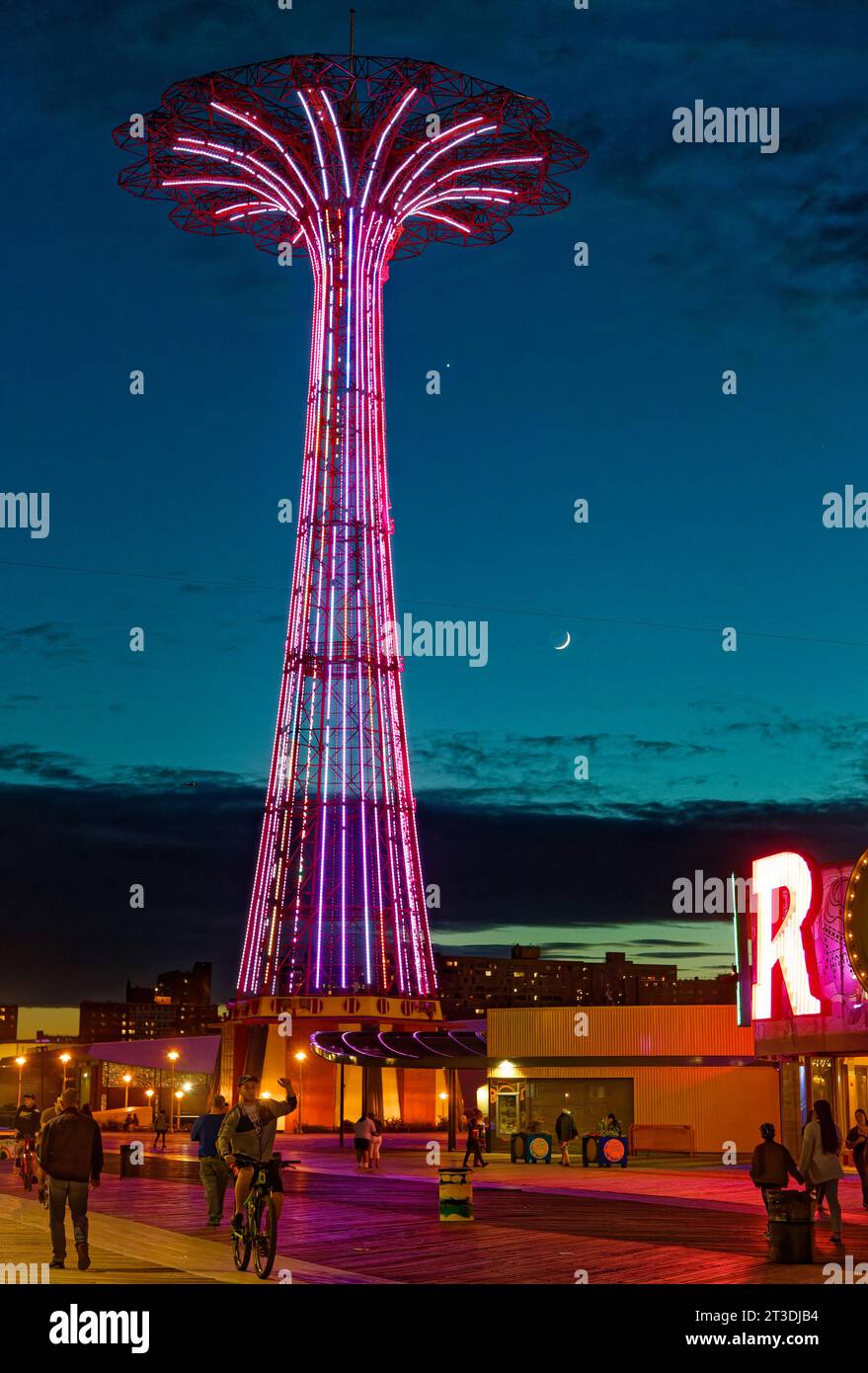 Parachutes long gone, the Parachute Jump tower still dominates the ...