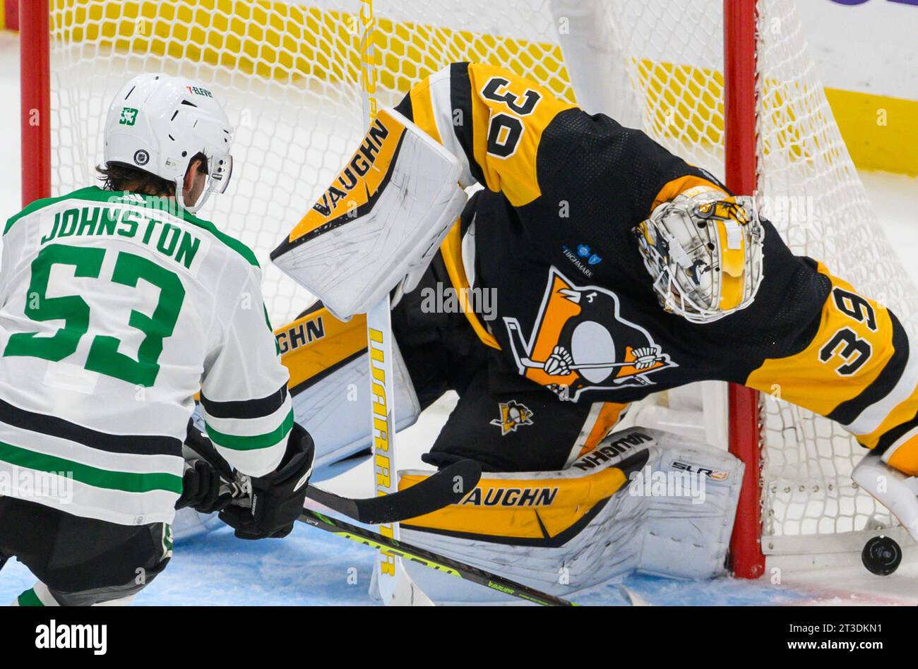 Pittsburgh, United States. 24th Oct, 2023. Dallas Stars center Wyatt ...