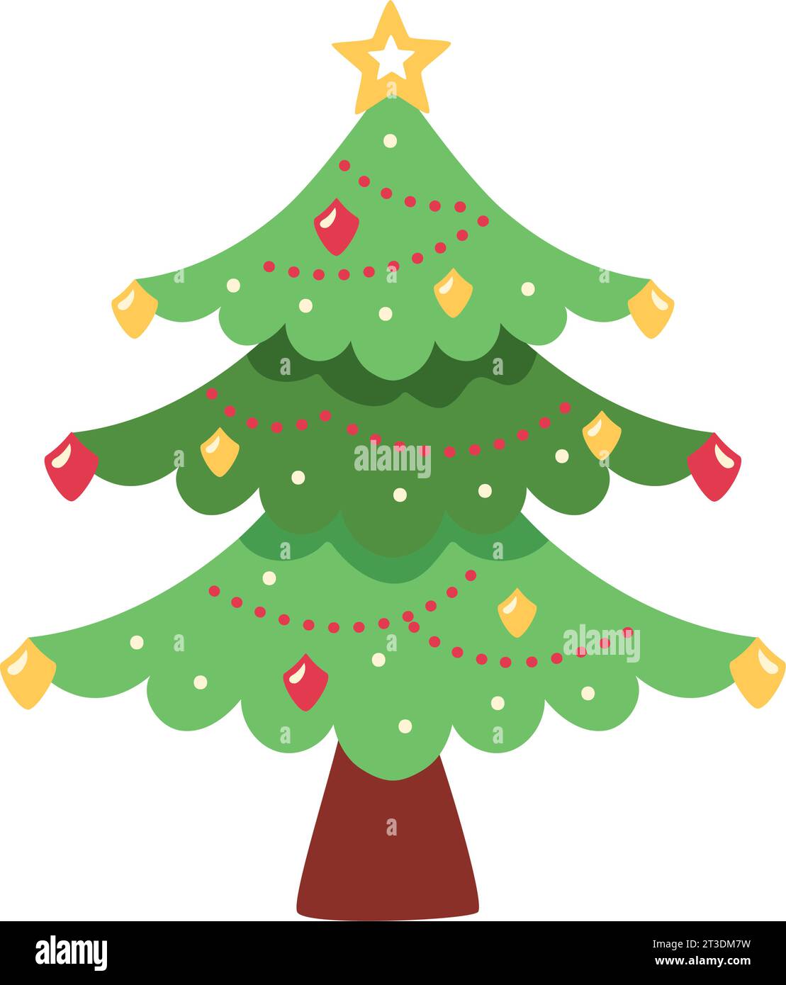 christmas tree with lights vector isolated Stock Vector Image & Art - Alamy