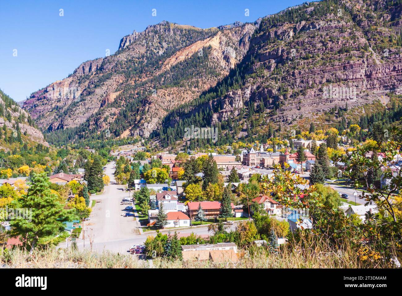 Ouray, Colorado, from the Million Dollar Highway (US 550) portion of ...
