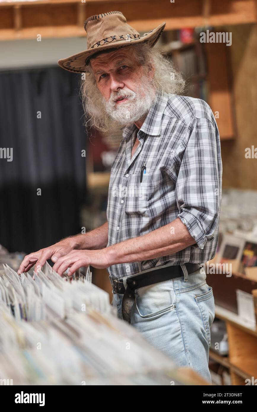Bochum, Germany. 10th Oct, 2023. Walter Neumann, owner of a record ...