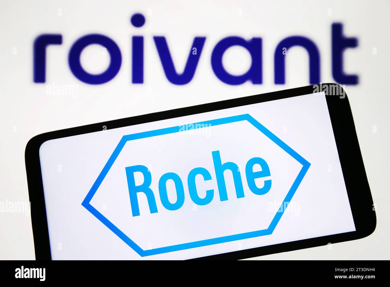 Ukraine. 25th Oct, 2023. In this photo illustration, Roche logo is seen ...