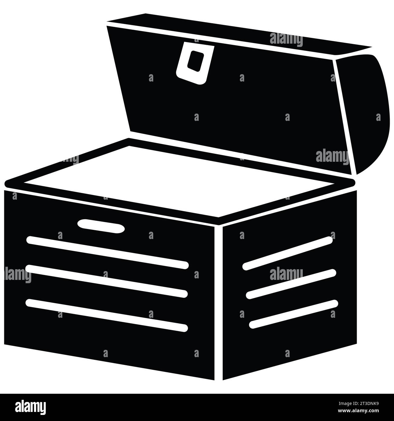 Treasure chest icon. treasure box sign. Opened treasure chest symbol ...