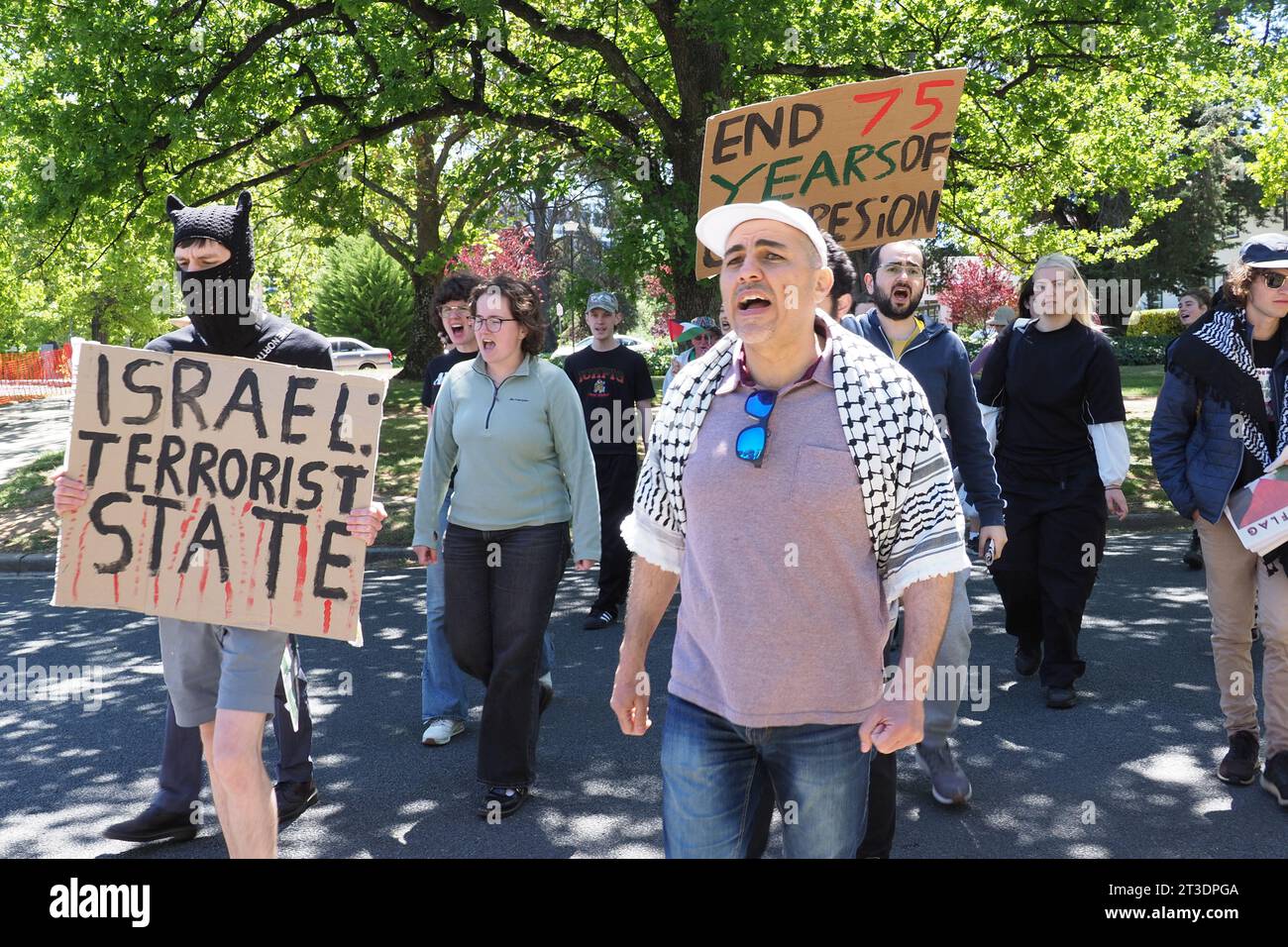 Around 100 people gathered to protest the Israeli Ambassador, Amir ...