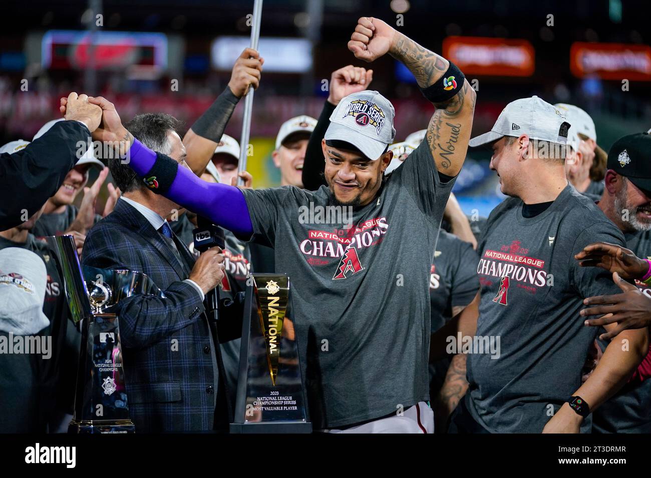 Arizona Diamondbacks second baseman Ketel Marte celebrates their win ...