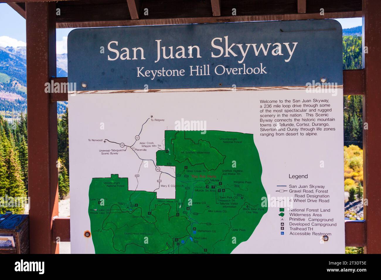 Autumn color along the San Juan Skyway Scenic Byway in Colorado. The ...