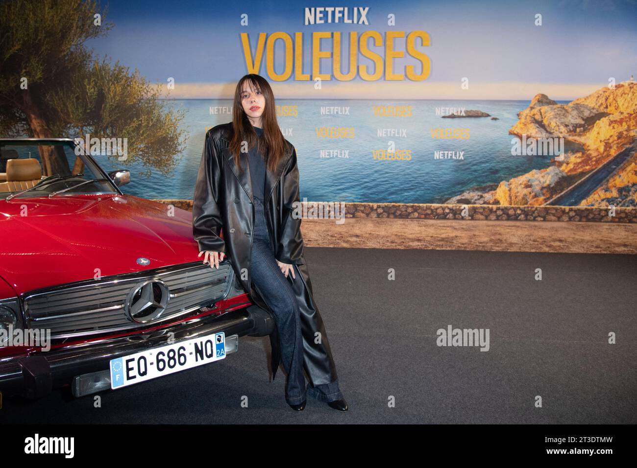 Kim Higelin attending the Voleuses Netflix Premiere in Paris, France on ...