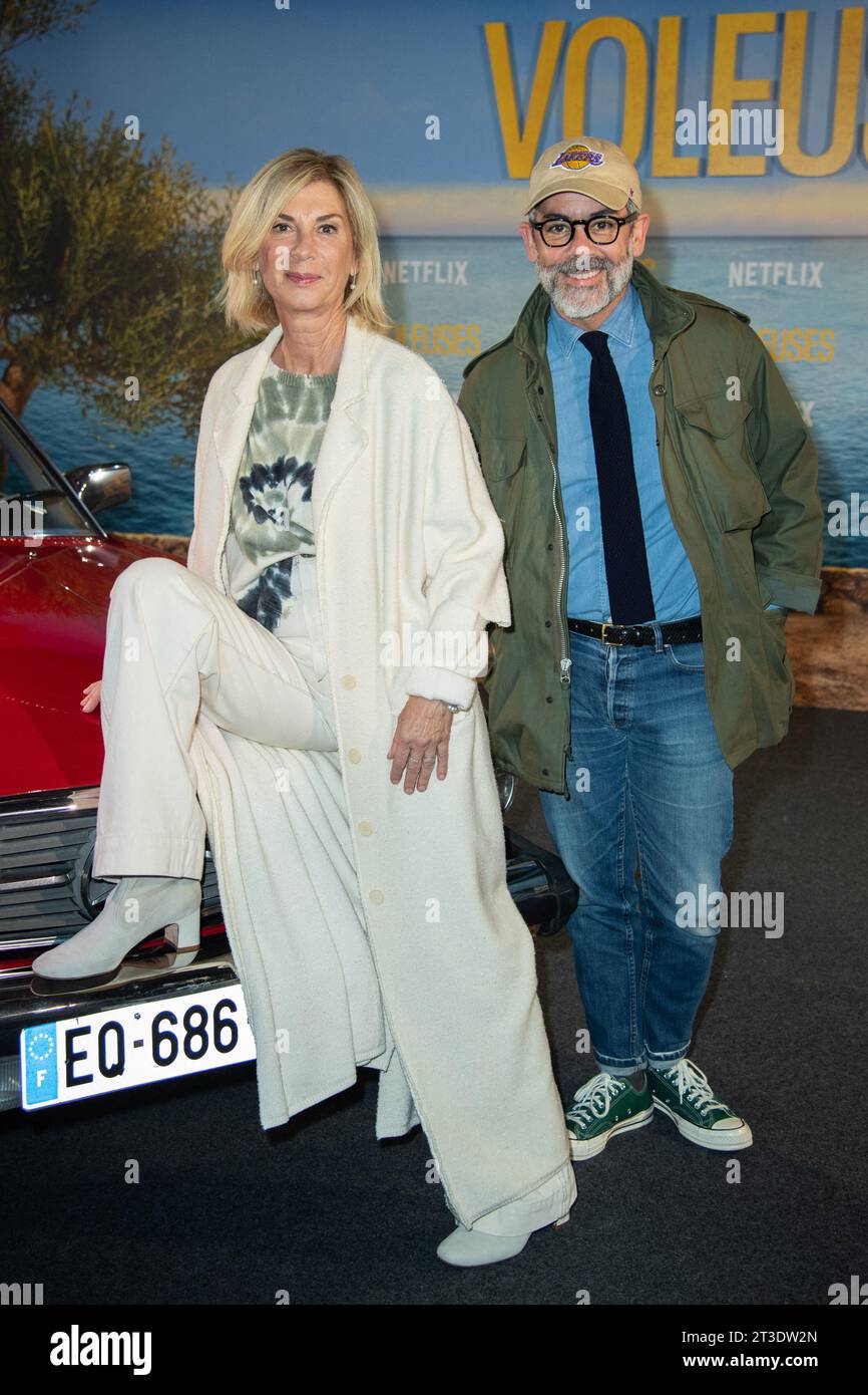 Paris, France. 24th Oct, 2023. Michele Laroque and Manu Payet attending ...