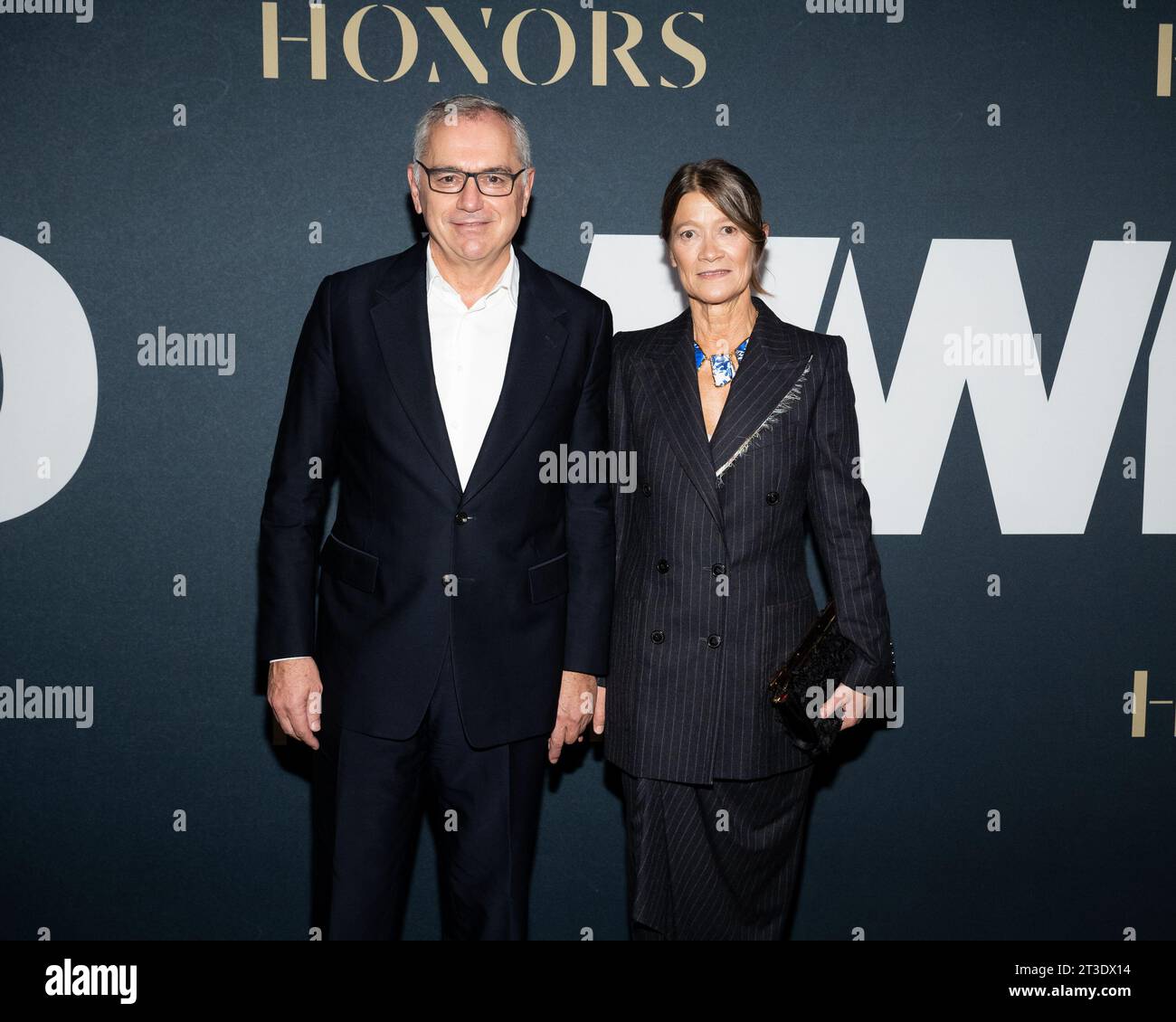 New York, USA. 24th Oct, 2023. Marc Puig and his wife arrive on the red ...