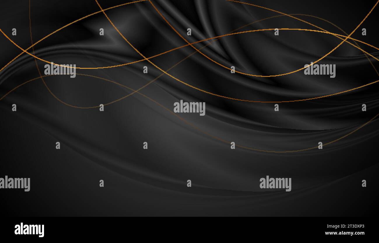 Black luxury golden curved Stock Vector Images - Alamy