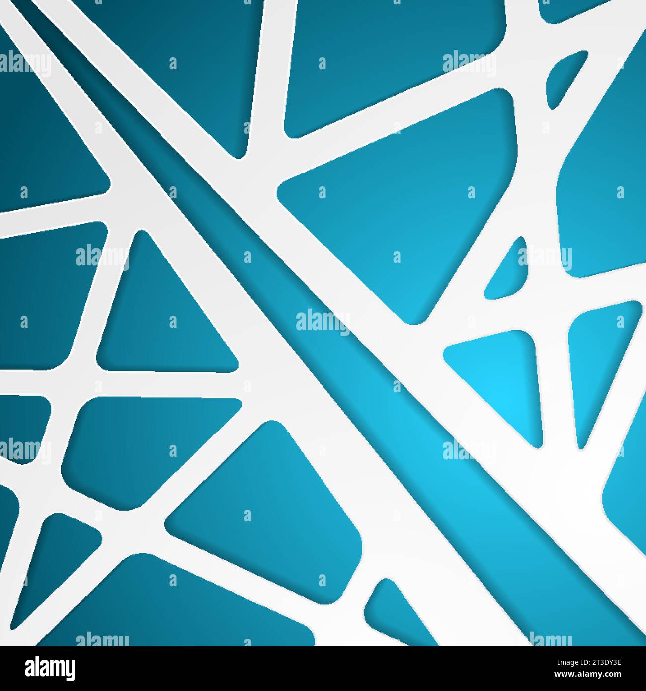 Abstract grey and blue papercut stripes corporate background. Geometric ...