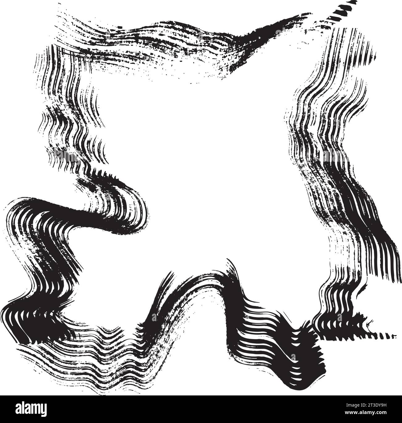 Ink Dry Brush Grunge Free Hand Square Frame Stock Vector Image & Art ...