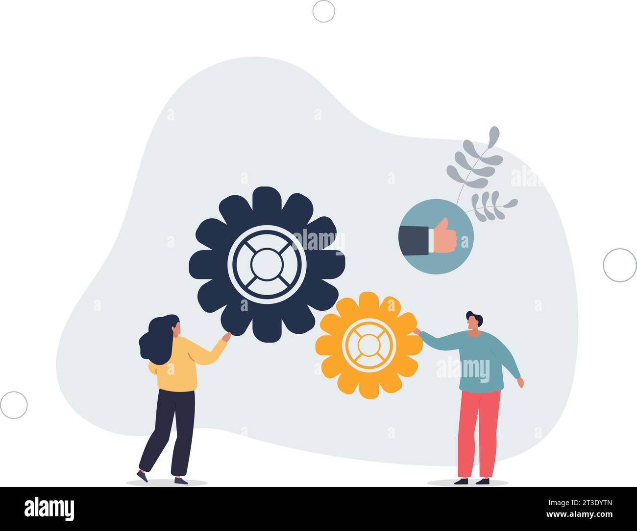 Team building activity for effective business partnership.Collaboration ...