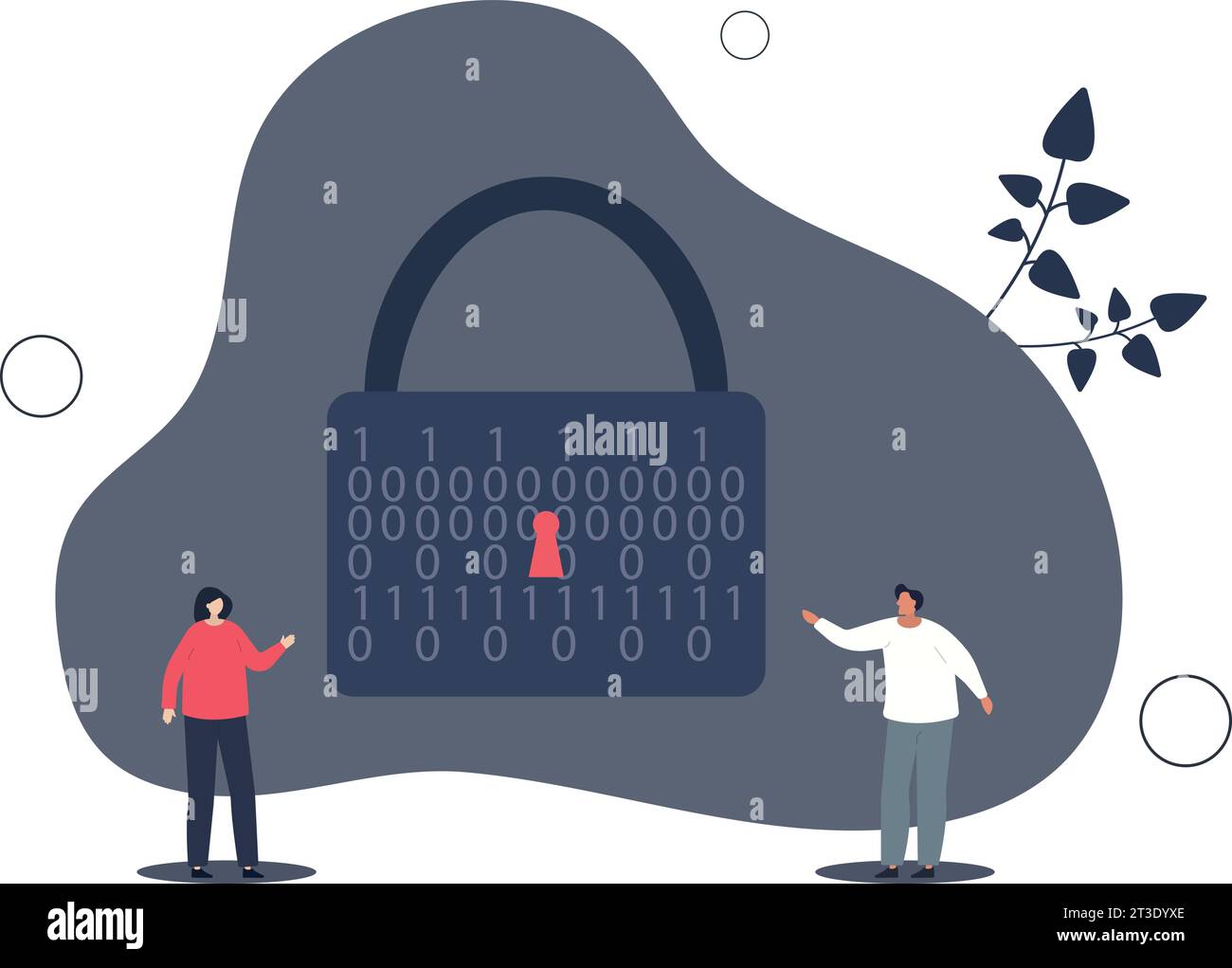 Cybersecurity and cyberspace data safety protection.Digital personal information safe storage ...