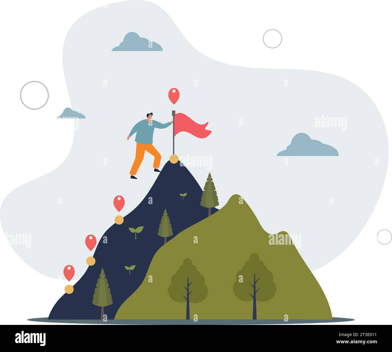 Career growth path and professional development success.Work obstacles ...