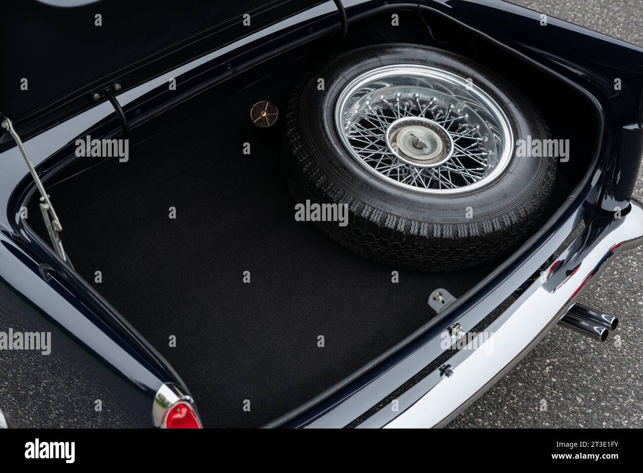 Inside trunk view of a 1957 Ferrari 250 GT Coupe Stock Photo - Alamy