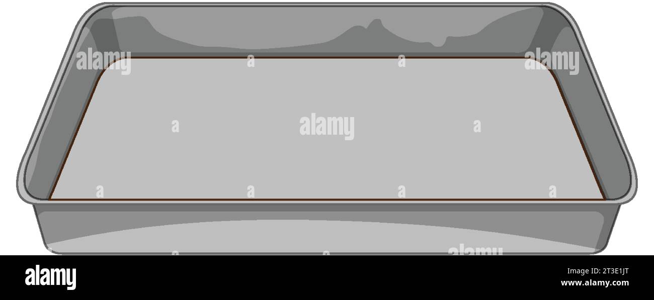 A vector cartoon illustration of an isolated stainless steel tray Stock ...