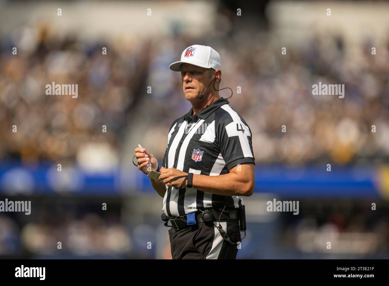 Referee Craig Wrolstad (4) during an NFL football game between the Los ...