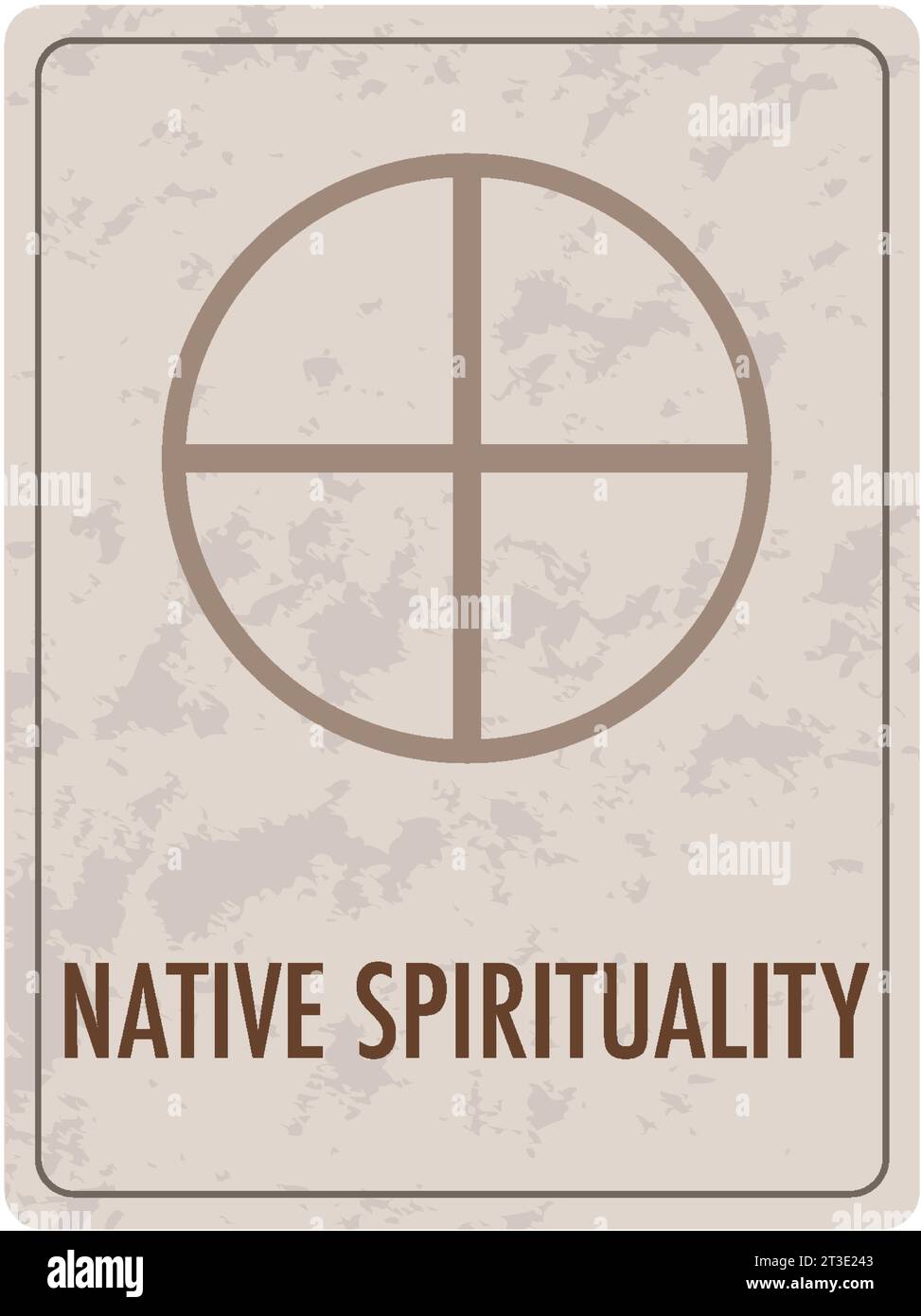 A vector cartoon illustration of a Native Spirituality icon on a card ...