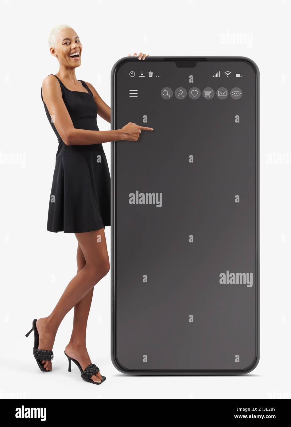 African woman business on phone Cut Out Stock Images & Pictures - Alamy