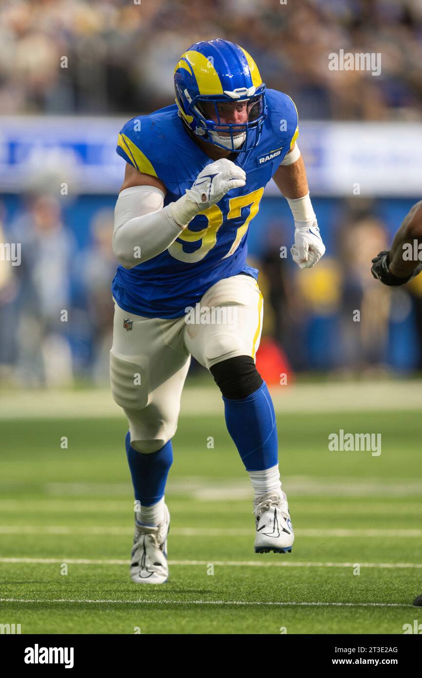 Los Angeles Rams linebacker Michael Hoecht (97) runs during an NFL ...