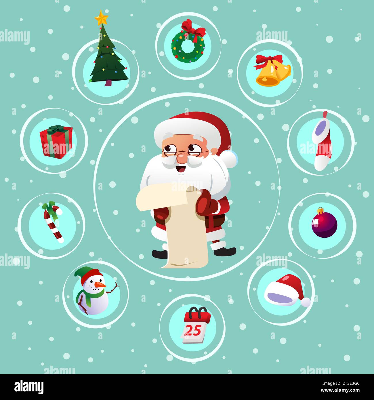 Santa claus icons hi-res stock photography and images - Alamy